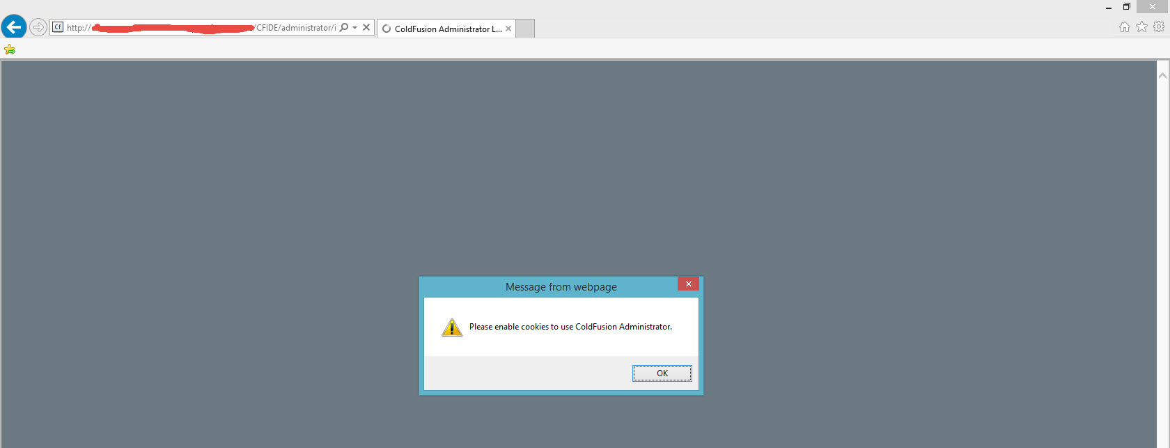 ColdFusion Administrator - cookie error - Adobe Product Community - 7371303