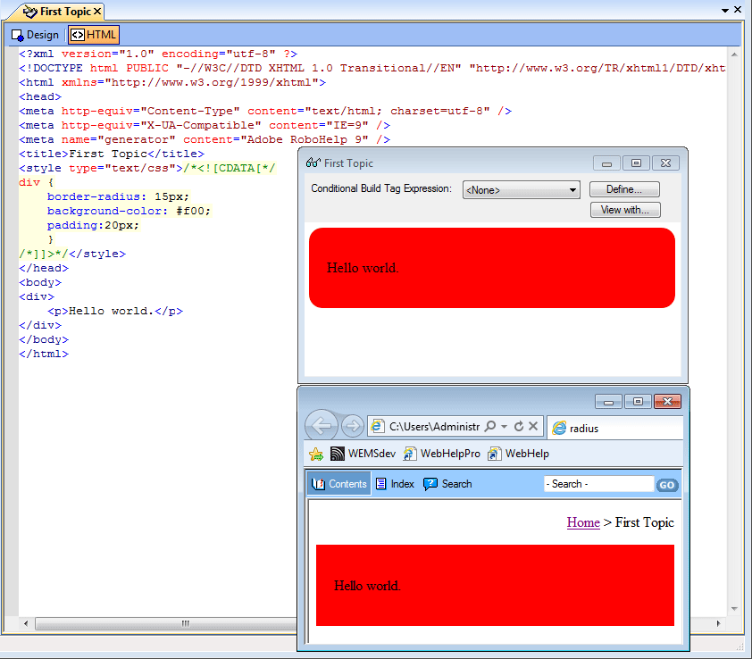 Solved: border-radius CSS rule doesn't work in IE9 - Adobe Community - 3701185