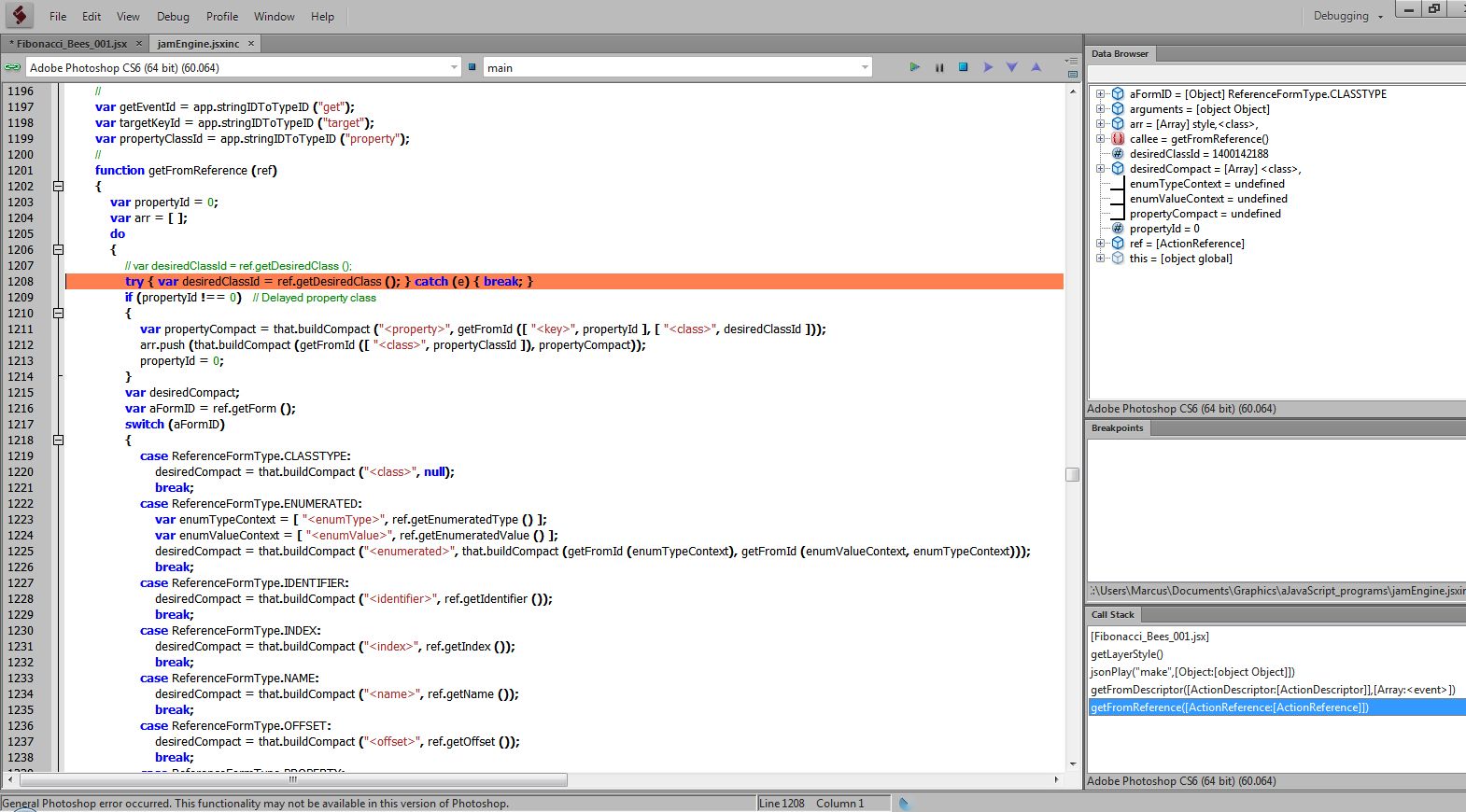 Solved Jsx Files Calling Json Functions Suddenly Stopped Adobe 7234