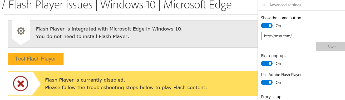 Solved: Re: Adobe web sit says Flash is disabled. Edge is ... - Adobe ...