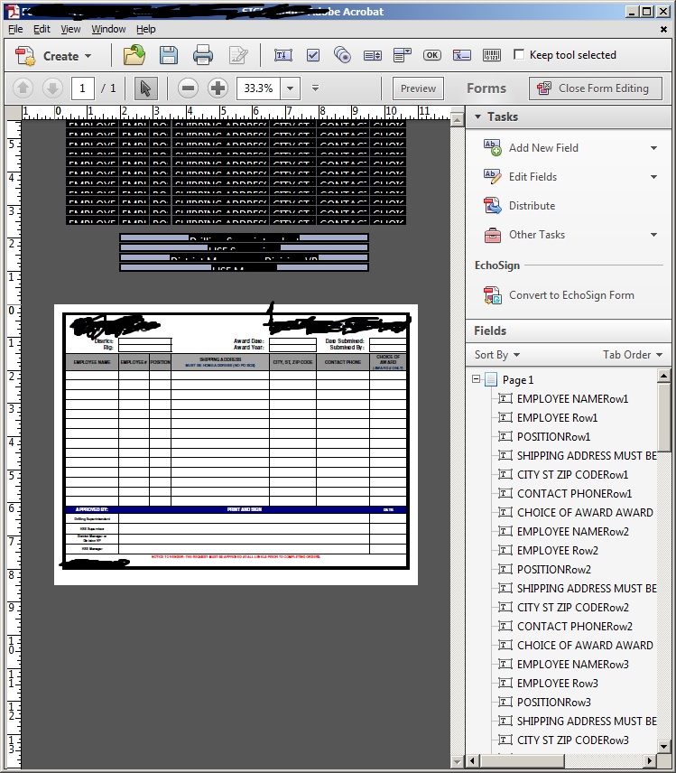 When I use Acrobat to create a form the fillable p... - Adobe Product ...