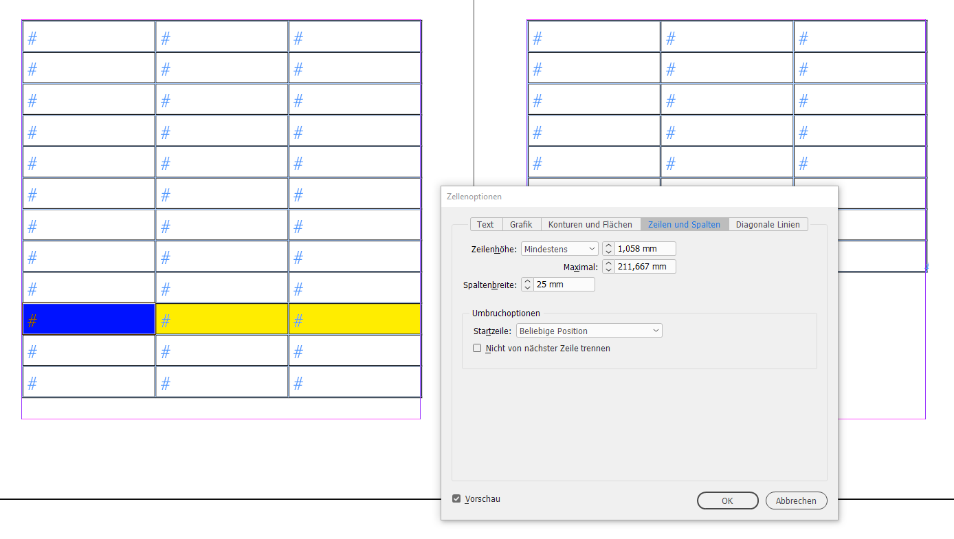 Solved: InDesign Table in threaded text frame - Adobe Product Community ...
