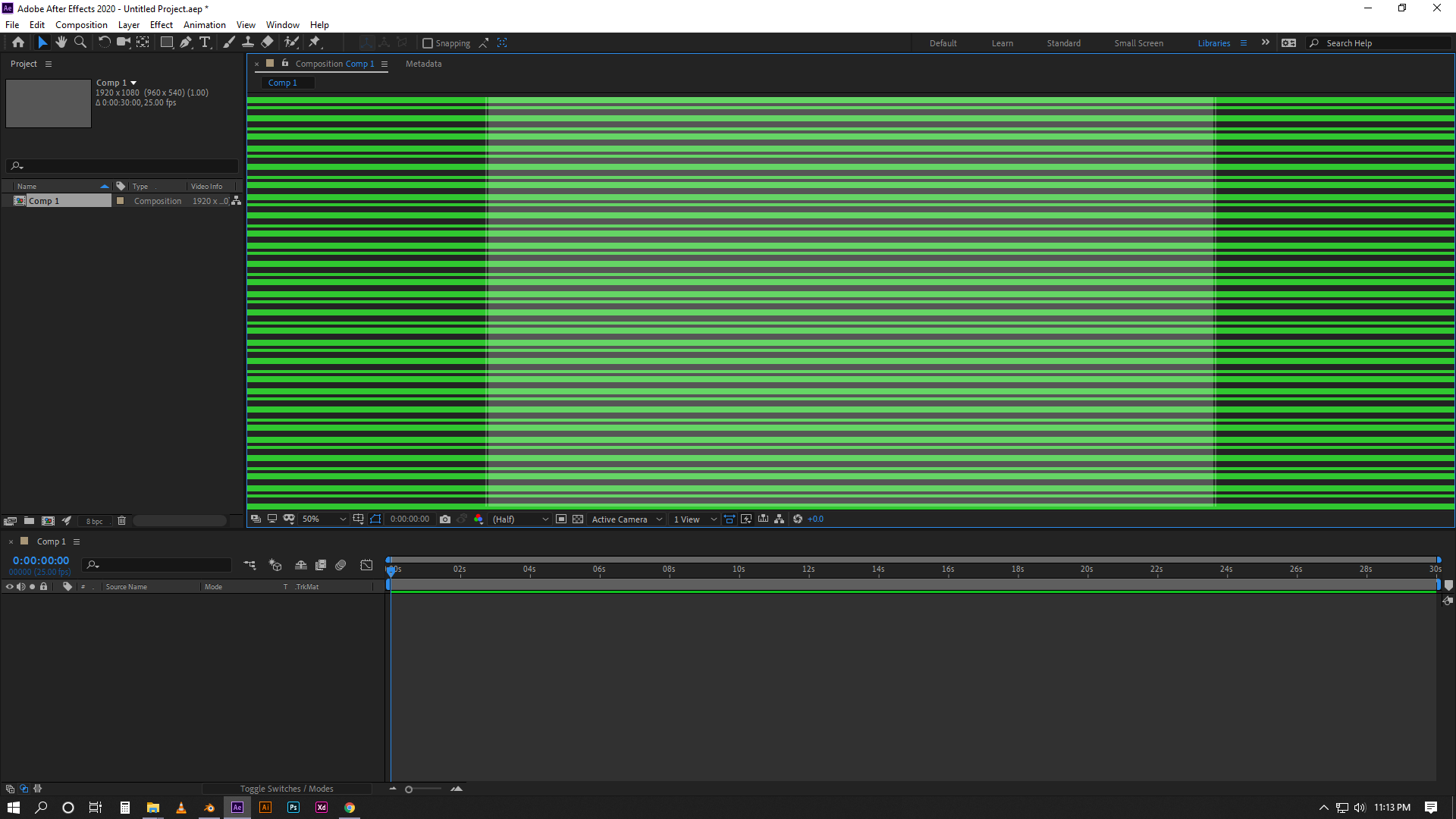 When i open a comp screen turn into green. - Adobe Community - 11168961