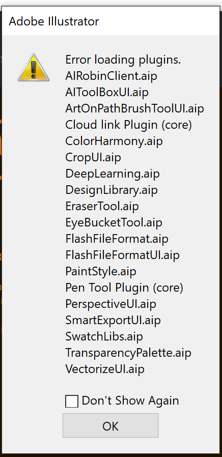 Plugin error with Illustrator version 24.1.3 - Adobe Community - 11184473