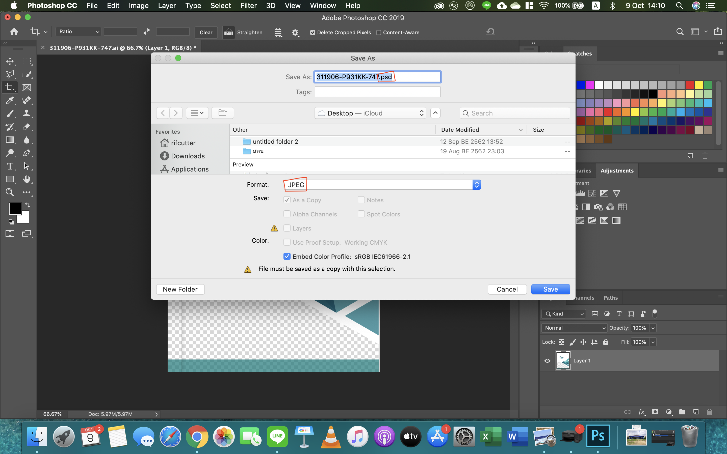 Solved: Can't change photoshop file format when saving - Adobe ...