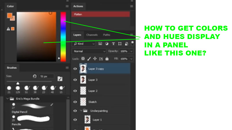 color and hue panels in CS6? - Adobe Community - 11190707