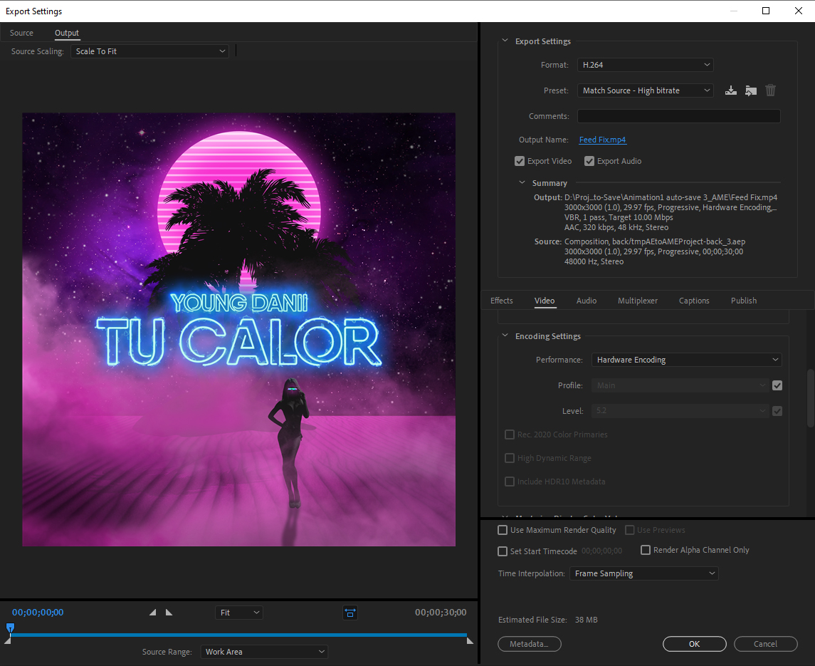 Best export settings for a 1:1 sized video file? I... - Adobe Community ...