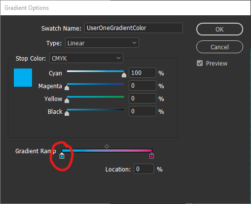 How can I change the color of a gradient stop via ... - Adobe Community ...