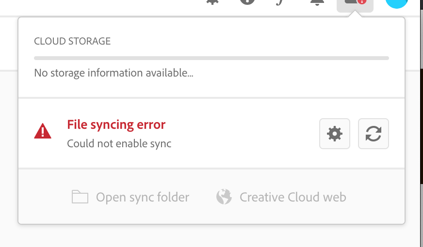 Trying to solve a syncing error - Adobe Community - 11199197