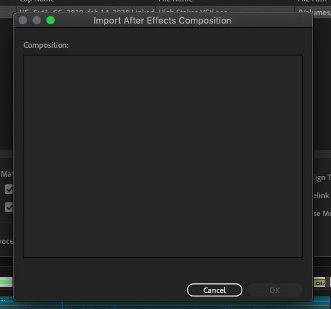 Premiere Pro Dynamic Link Will Not Relink After Ef... - Adobe Product ...