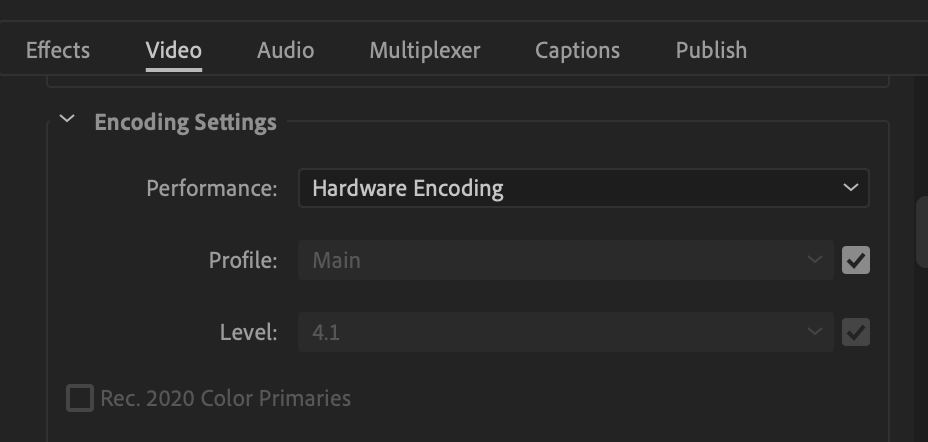 Solved: Hardware Encoding Unavailable on Mid 2014 MacBook ... - Adobe ...