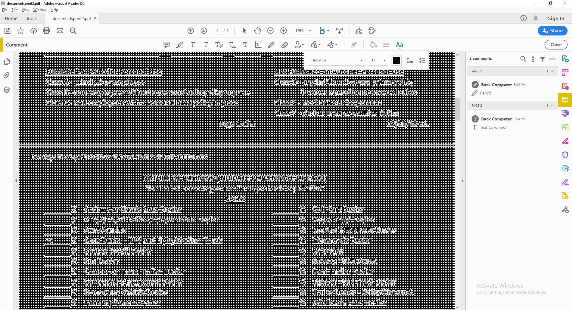 Strange Artifacting when try to comment or edit do... - Adobe Community ...