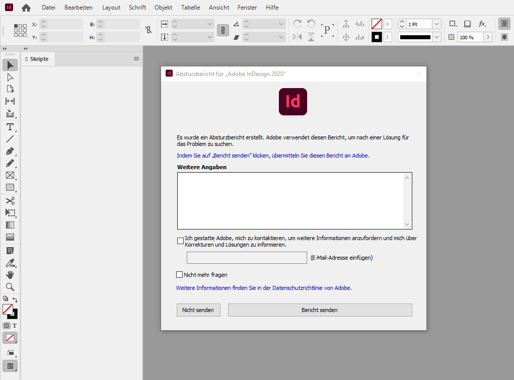 Solved: Specific InDesign file causes application crash - Adobe Product ...