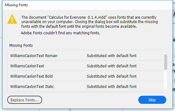 Missing fonts - Adobe Support Community - 11220702