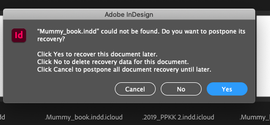 Solved: InDesign File recovery from iCloud - Adobe Product Community ...