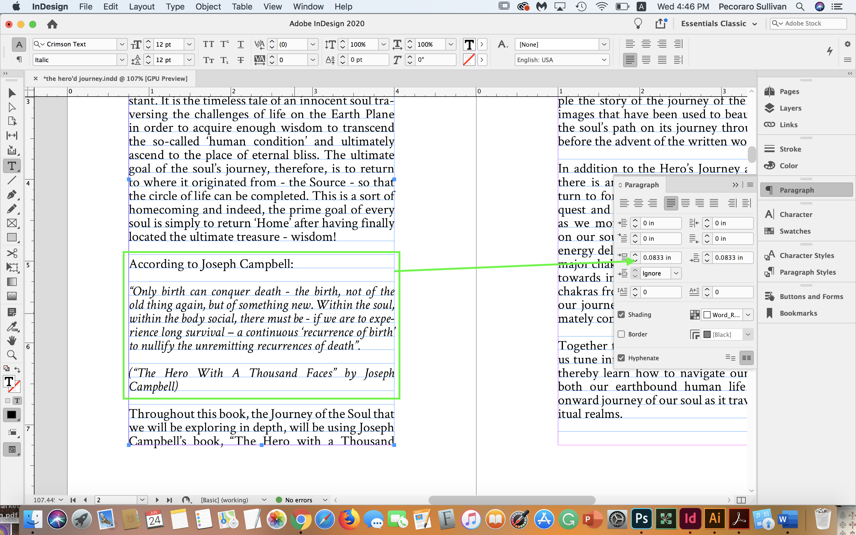 Solved: space before and after paragraph - Adobe Product Community ...