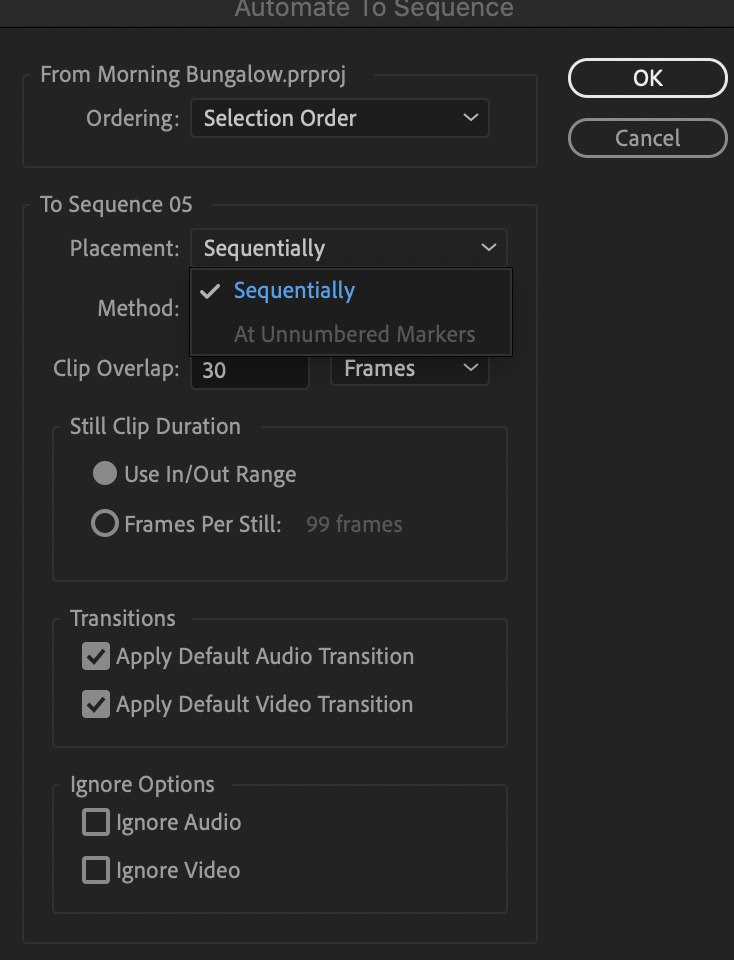 Automate to sequence issue ! - Adobe Community - 11245103