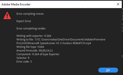 Export Error - Error Completing Render - Adobe Product Community - 11256256