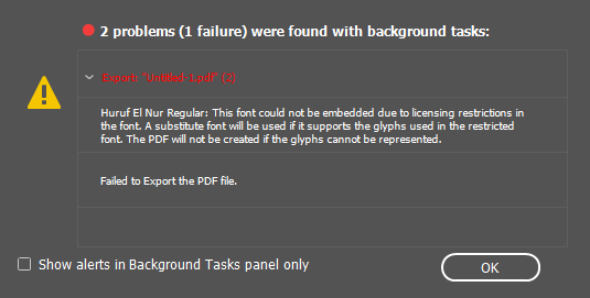 Solved: same font could not be embedded in the pdf documen... - Adobe ...