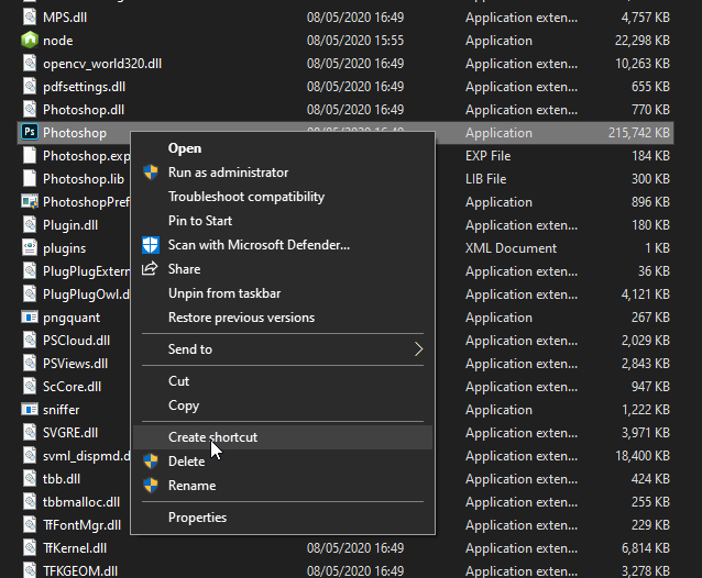 Reinstalling PS icon on desktop - Adobe Support Community - 11265752