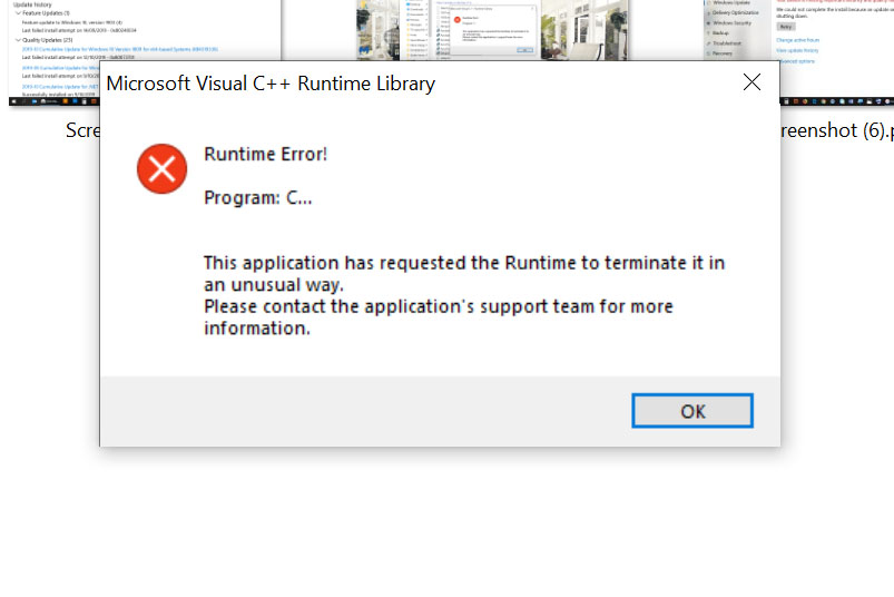 Adobe has written a Runtime request to close prog... - Adobe Support ...