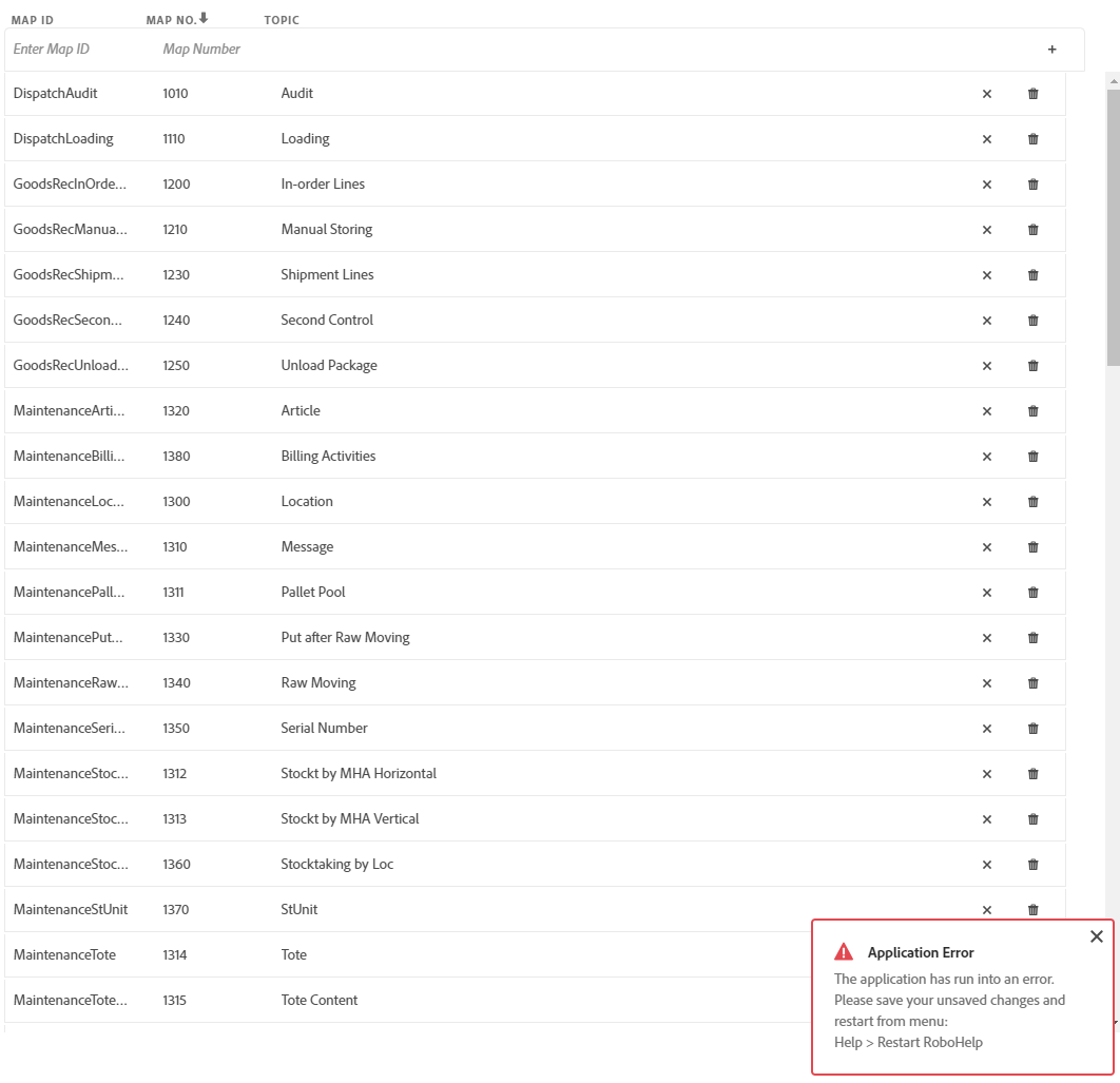 Application Error in Map ID Robohelp 2019 - Adobe Product Community ...