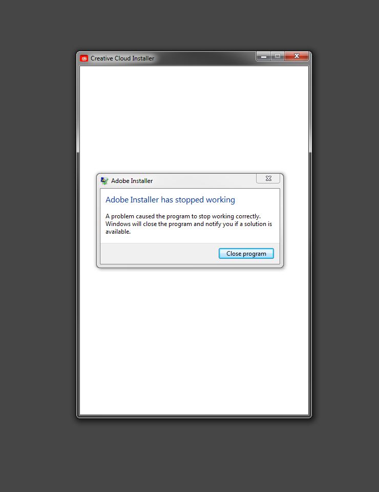 Solved: Adobe Installer has stopped working - Adobe Product Community ...