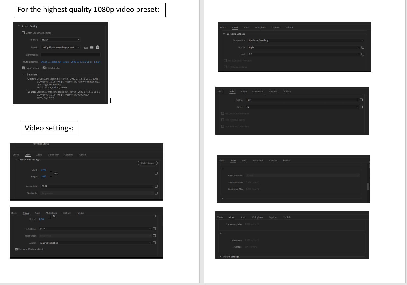 Exporting in HD 1080p - Adobe Product Community - 11290617