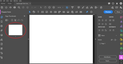Creating Fillable PDF in Landscape orientation - Adobe Product ...