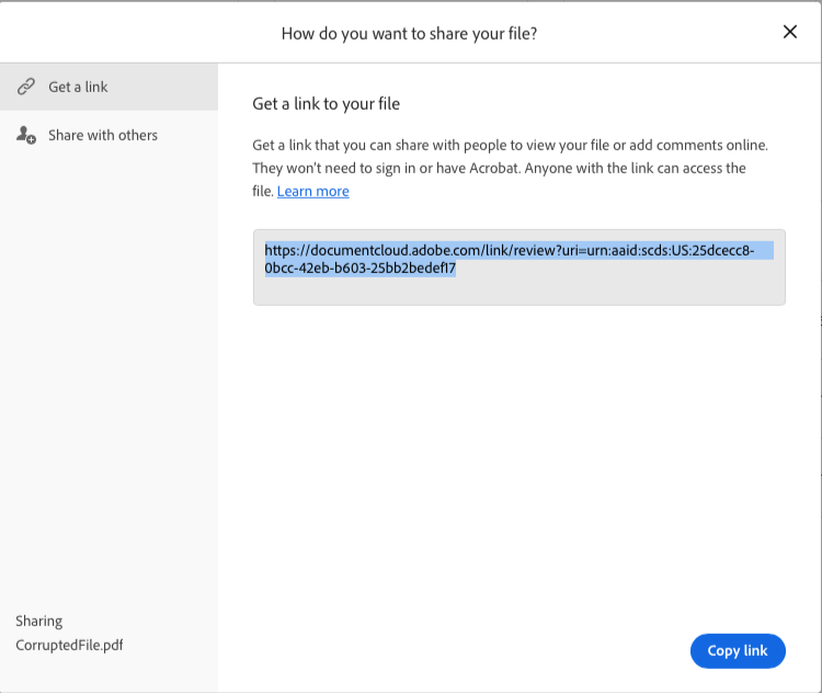 Corrupted Acrobat file - Adobe Product Community - 11243076
