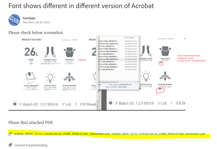 Font shows different in different version of Acrob... - Adobe Community ...