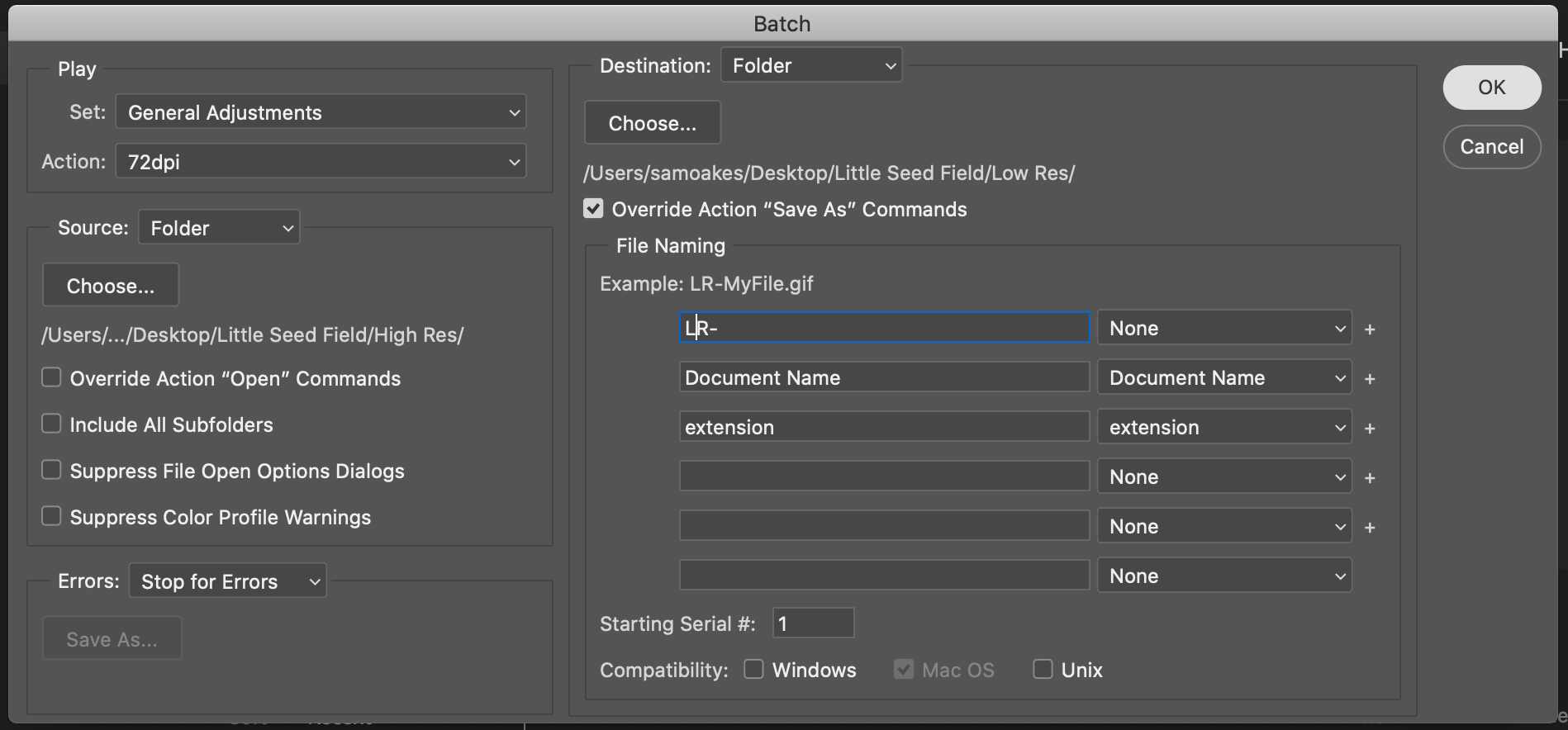 Actions & Batch Processing - Adobe Product Community - 11308484