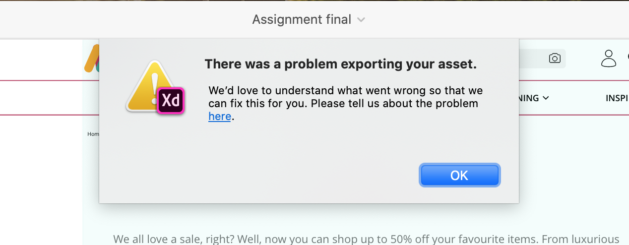 Solved: Error Exporting XD to After Effects - Adobe Community - 11313157