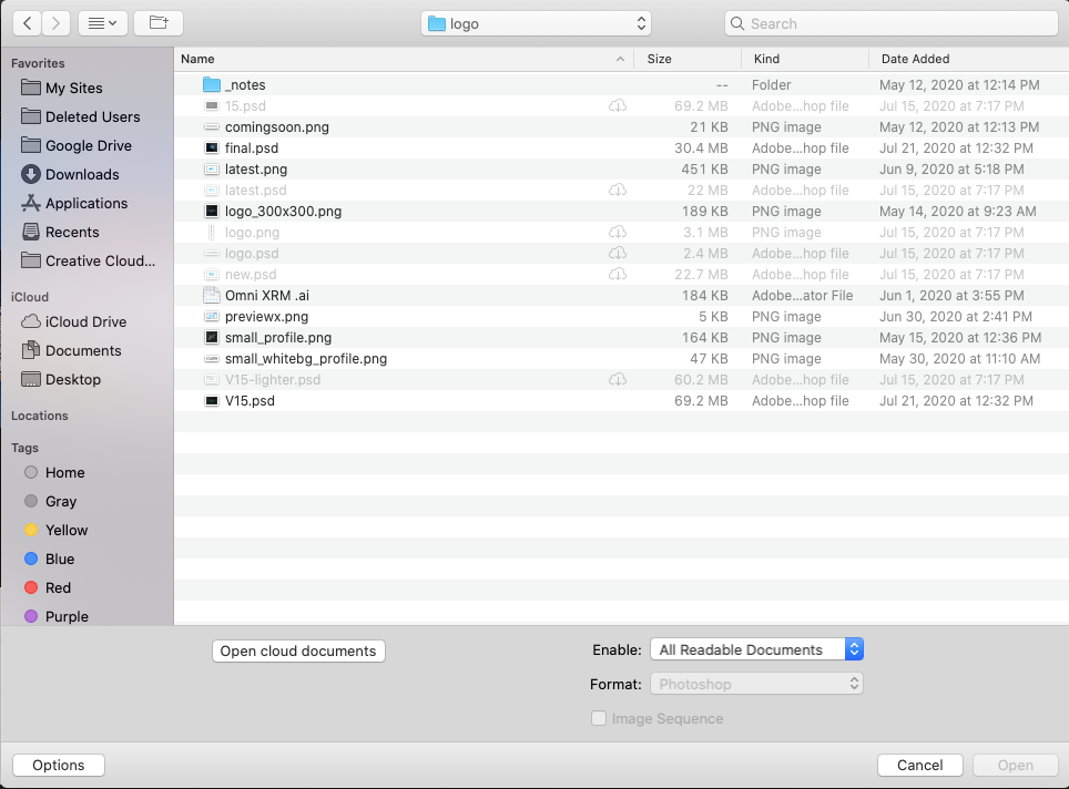 Icloud Files Greyed Out Adobe Community 11313776 