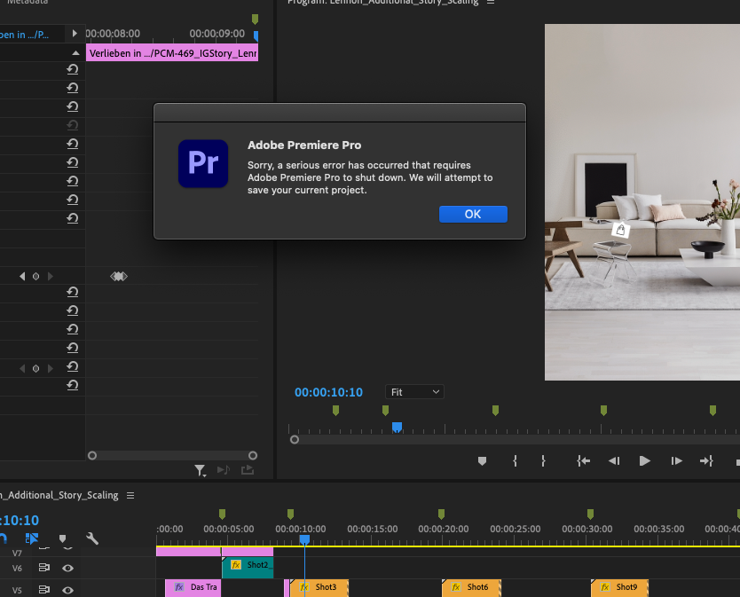 Problem with project file "prproj" - Adobe Community - 11323098