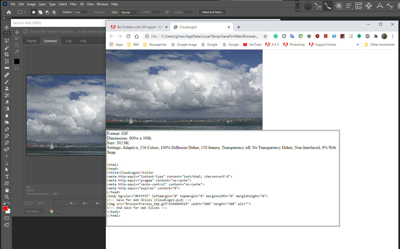 Problem with GIF export - GIF not moving PS 2020 - Adobe Product ...
