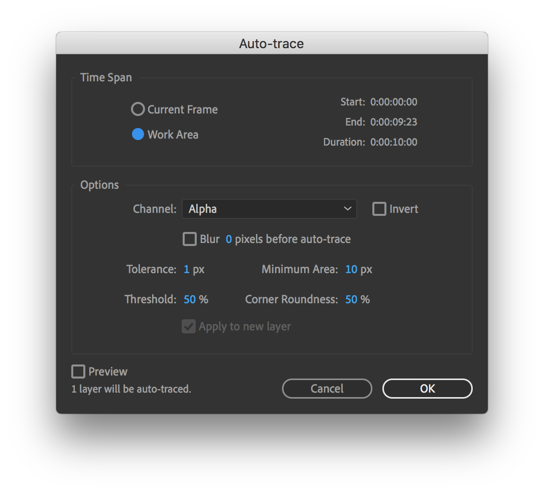 tracing a mask path - Adobe Support Community - 11325120
