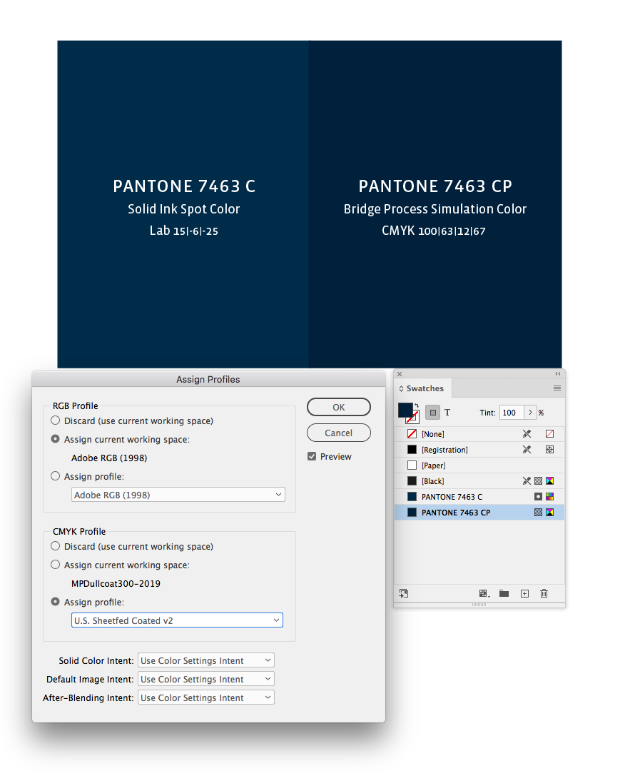 Solved: One Pantone colour and CMYK values has different H... - Adobe ...
