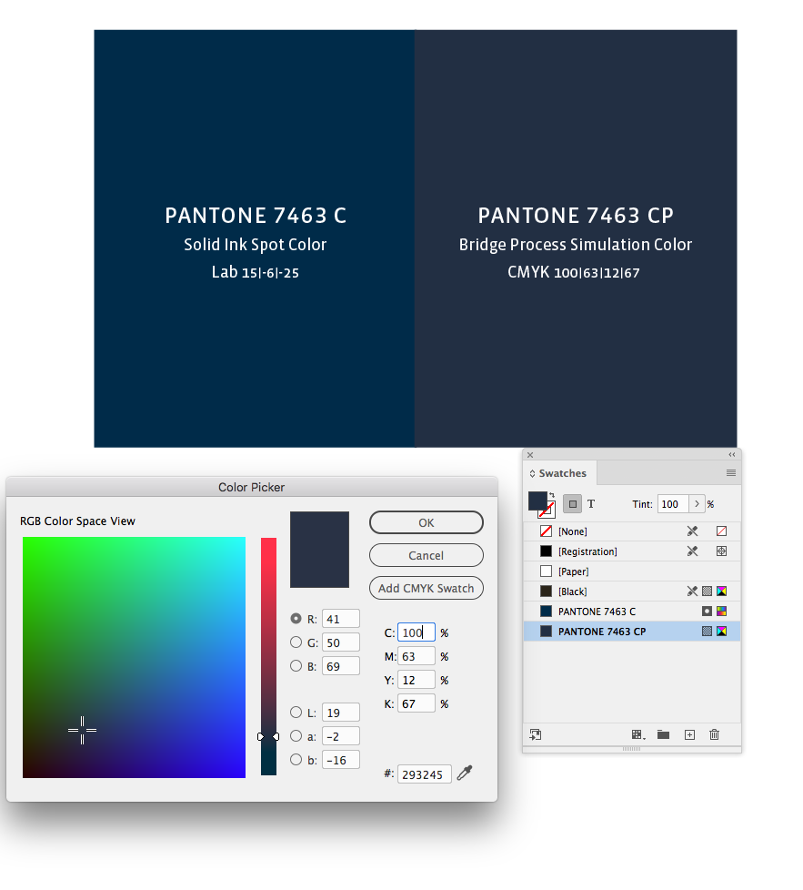 Solved: One Pantone colour and CMYK values has different H... - Adobe ...