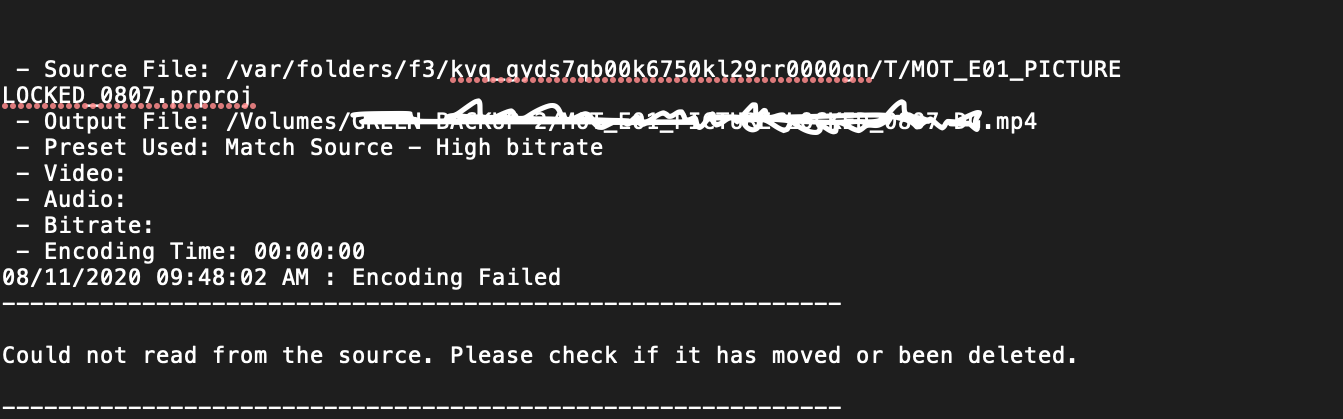 Premiere Queue to Media Encoder Export Failure "Co... - Adobe Product Community - 11354386