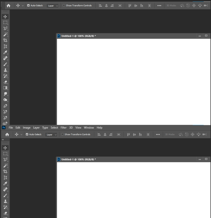 top menu bar is missing - Adobe Community - 11357249