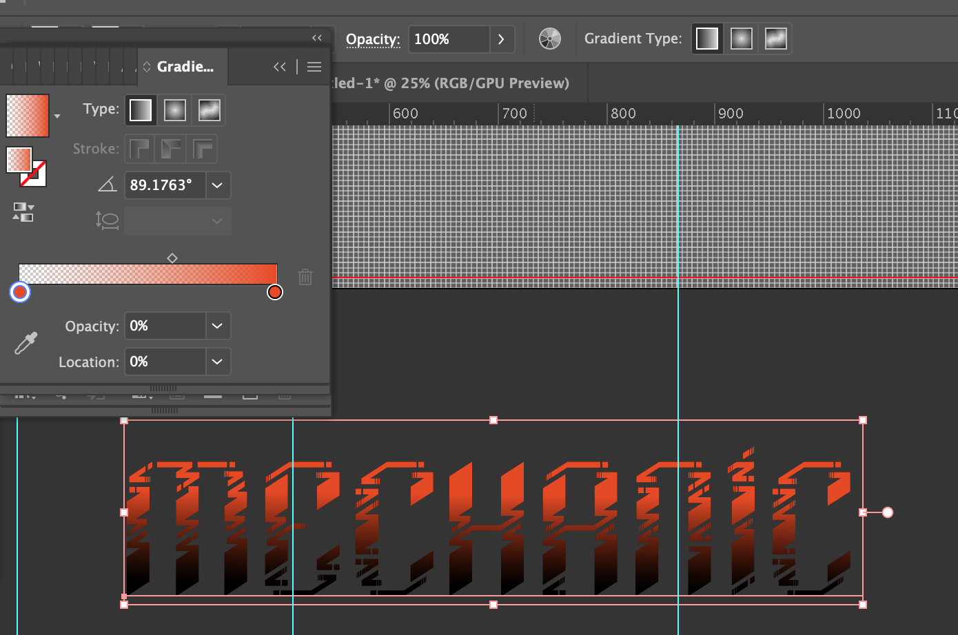 Transparent gradient issue - Adobe Support Community - 11362268