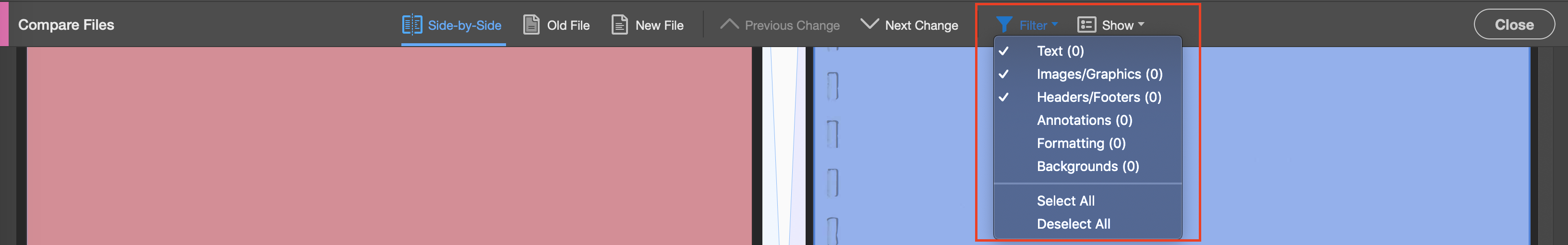 Acrobat Pro DC comparison issue - Adobe Product Community - 11366078