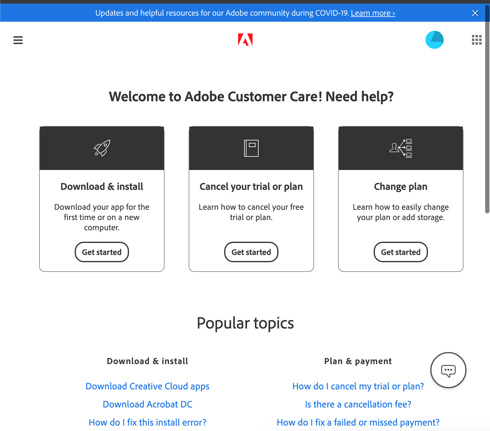 Solved: Impossible to contact adobe - Adobe Product Community - 11364291