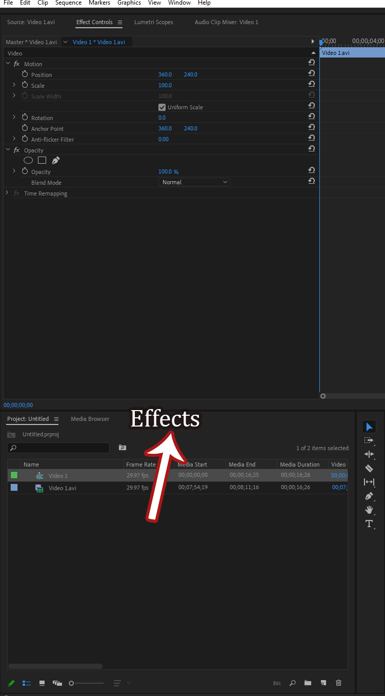 Solved: Adding Effects Panel Next To Project Panel - Adobe Product ...