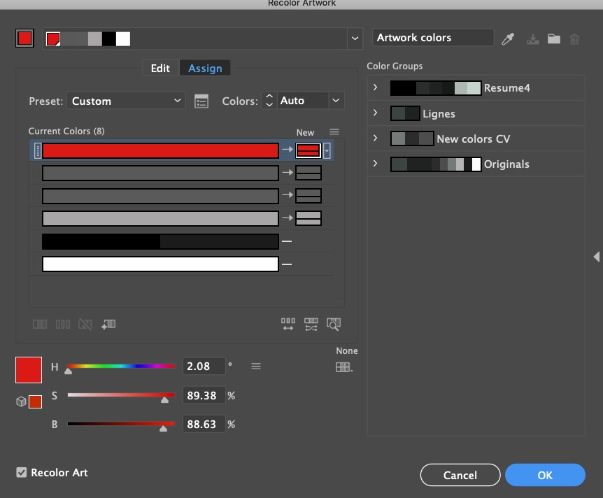 Solved: Recolor Artwork, trying to understand a few things - Adobe ...