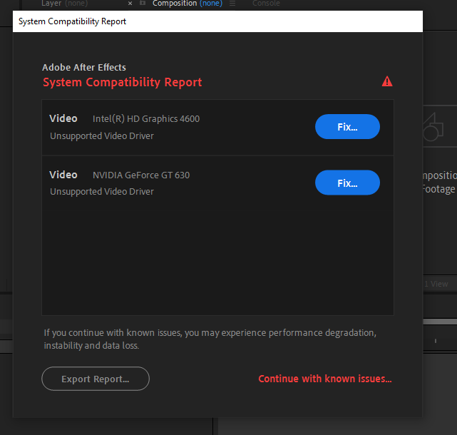 Solved: System Compatibility Report - Adobe Product Community - 11440154