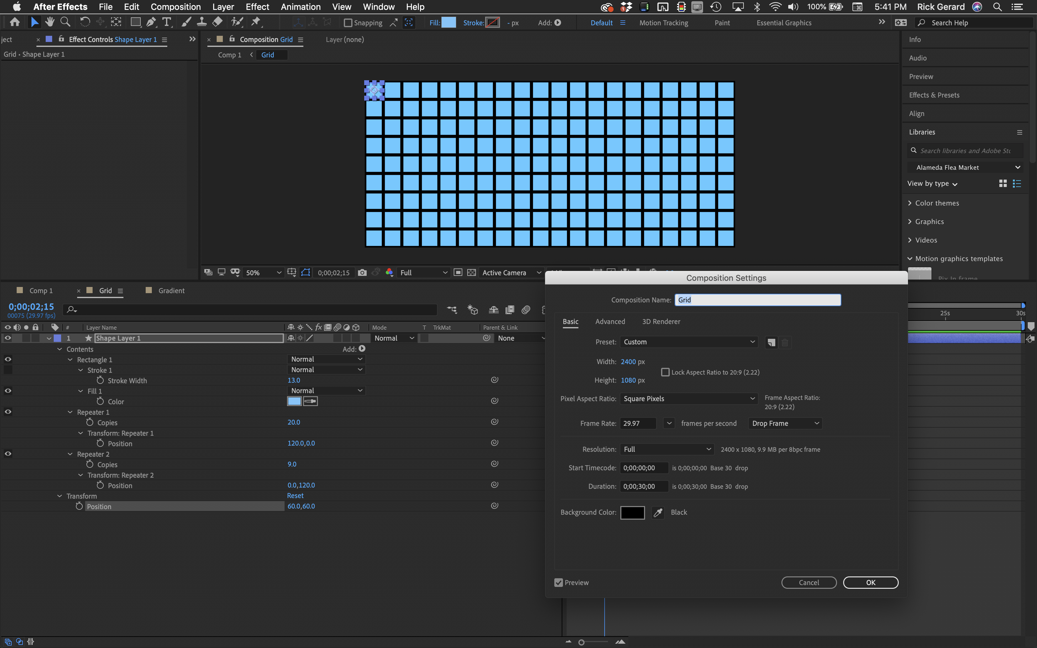 How to make Kinetic Falling Grid Effect/animation? - Adobe Product ...