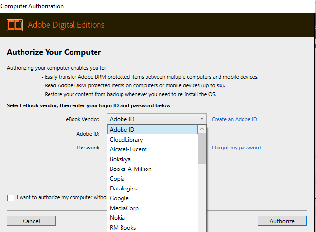 Add eBook Vendor in Adobe Digital Edition - Adobe Product Community ...