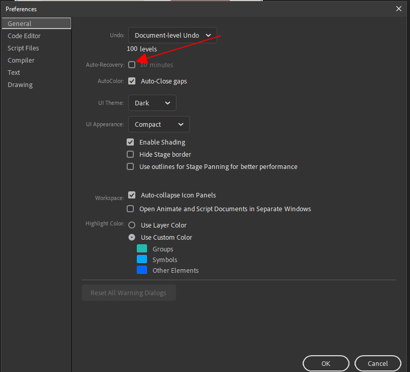 any way to enable AUTOSAVE for animate cc? - Adobe Product Community ...